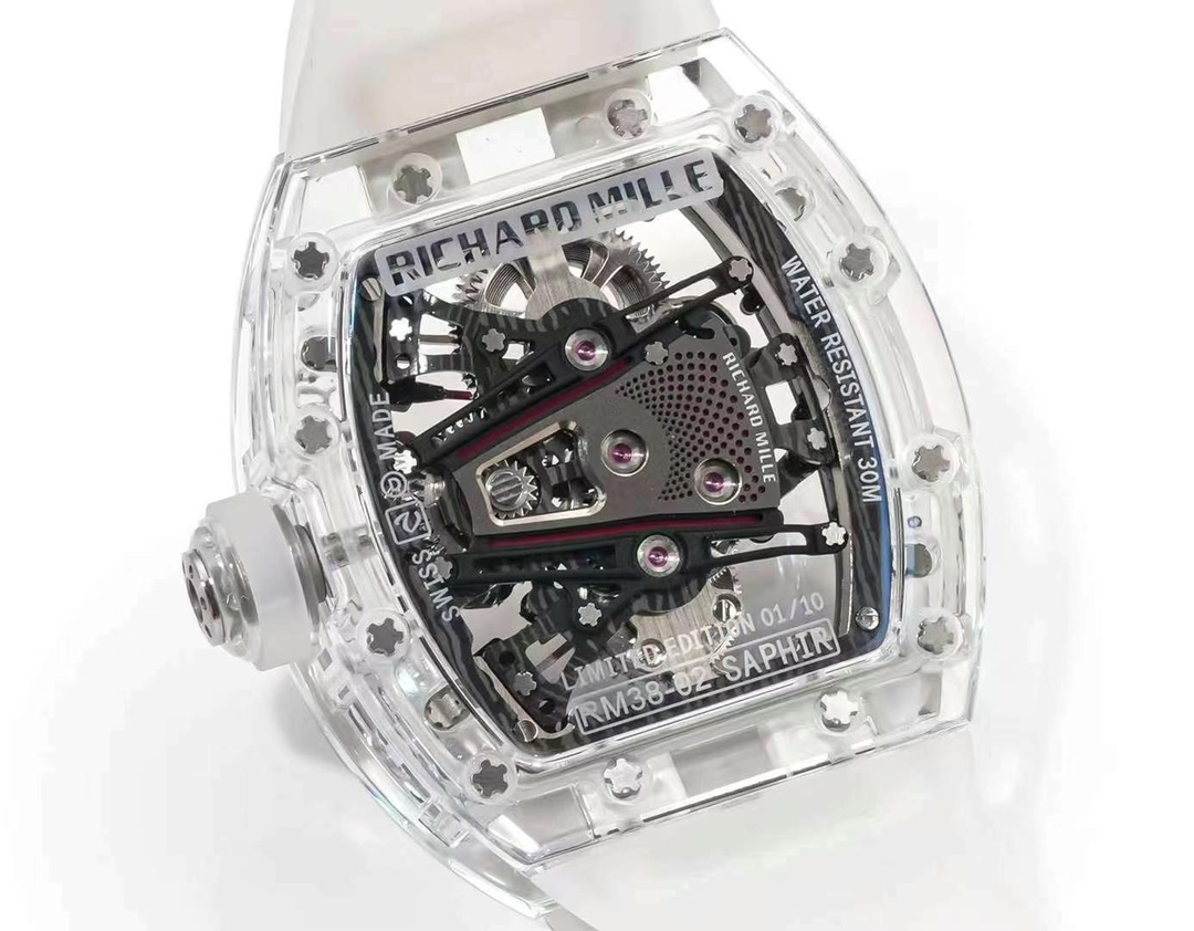 Richard Mille RM 38-02 Tourbillon Bubba Watson Pink Skeleton Crystal ...