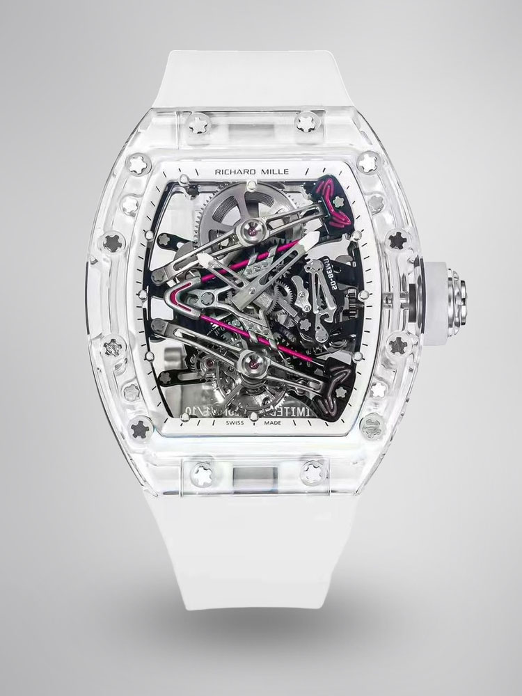 Richard Mille RM 38-02 Tourbillon Bubba Watson Pink Skeleton Crystal ...