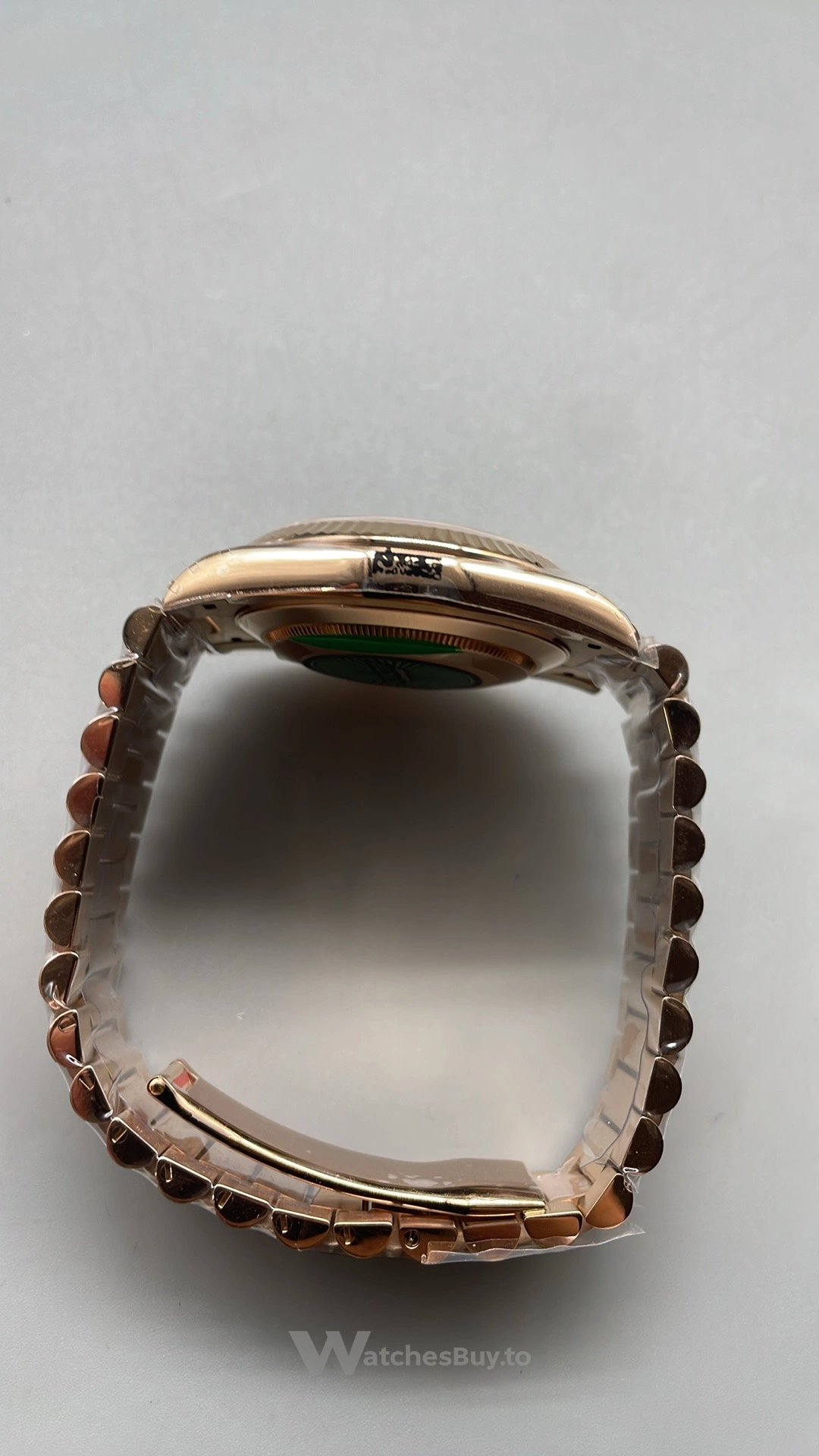 Super Clone Rolex Day-Date 228235 Rose Gold Smoked Black Dial 40mm 3255 ...