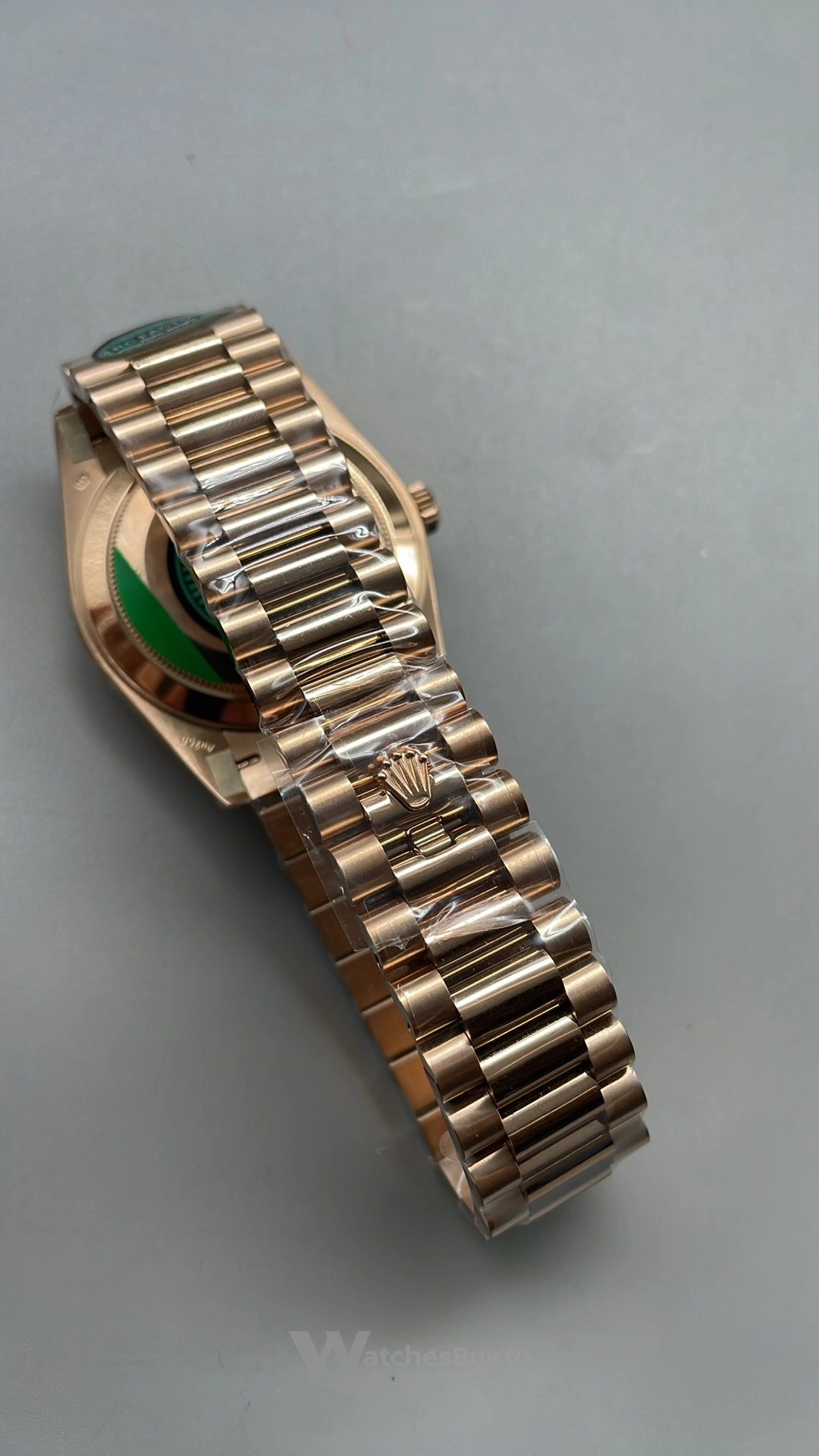 Super Clone Rolex Day-Date 228235 Rose Gold Smoked Black Dial 40mm 3255 ...
